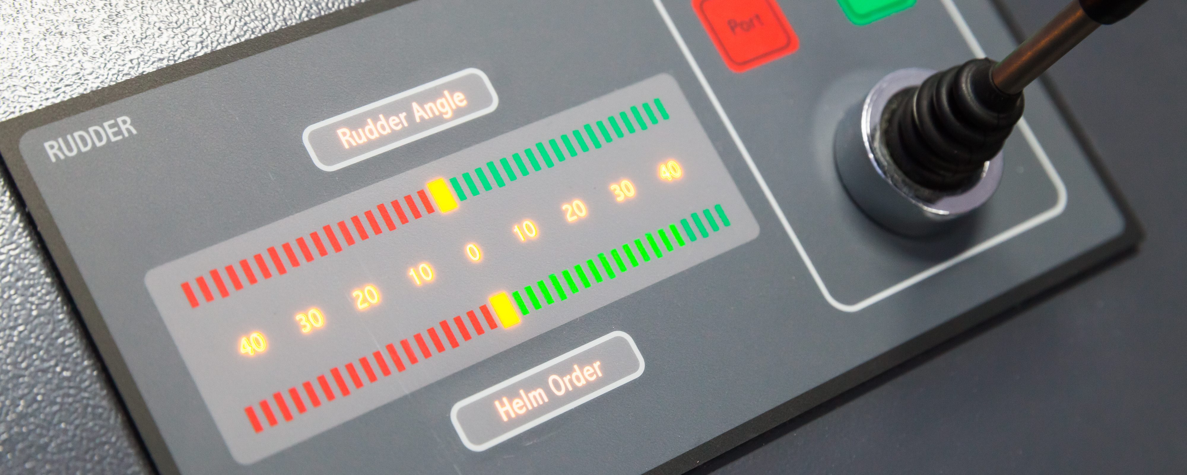 Fragment of modern tug ship control panel | Décalcorama